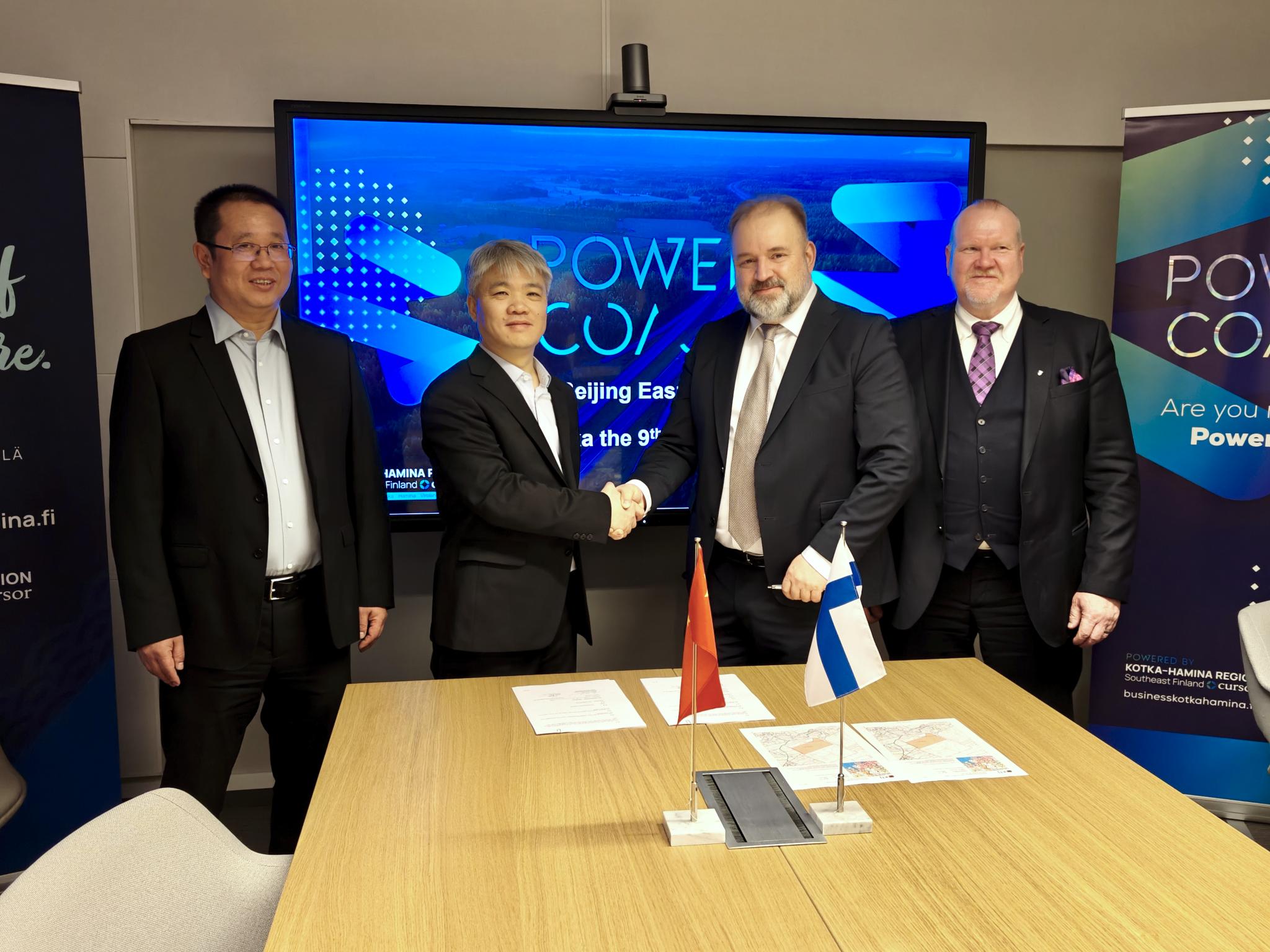 The city of Kotka and Easpring Finland signed a land lease agreement ...